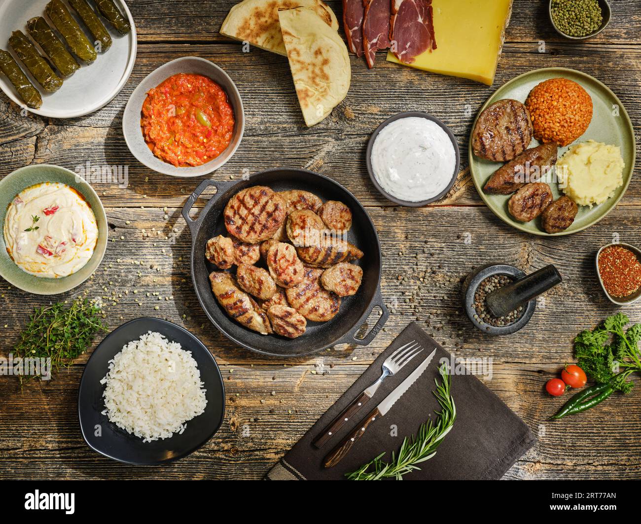picture of Turkish traditional food yogurt, with a nice wooden ...