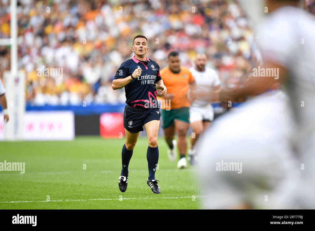 Luke Pearce British rugby union referee during the Rugby World Cup RWC ...
