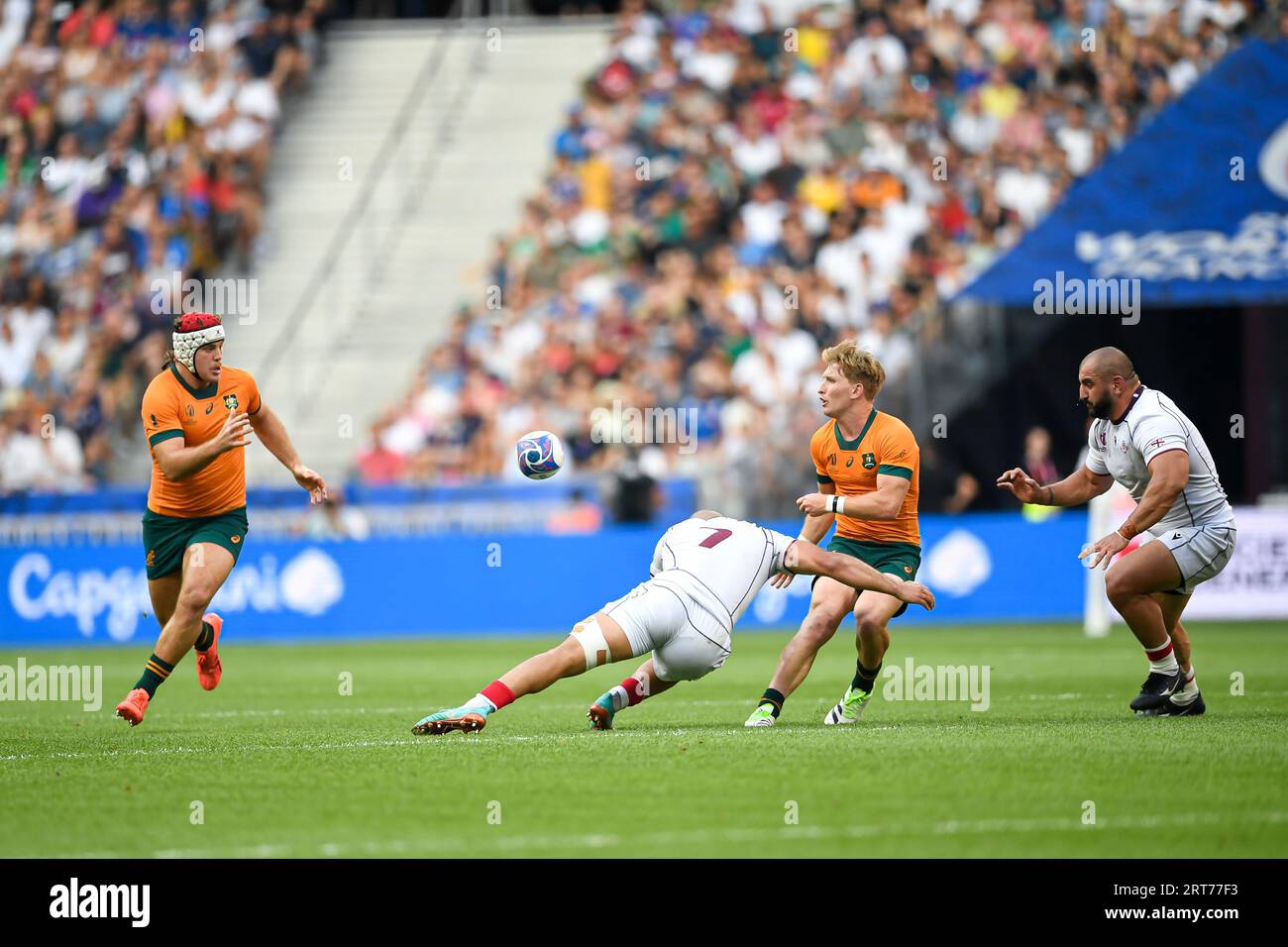 Tate McDermott and Fraser McReight during the Rugby World Cup RWC 2023 ...
