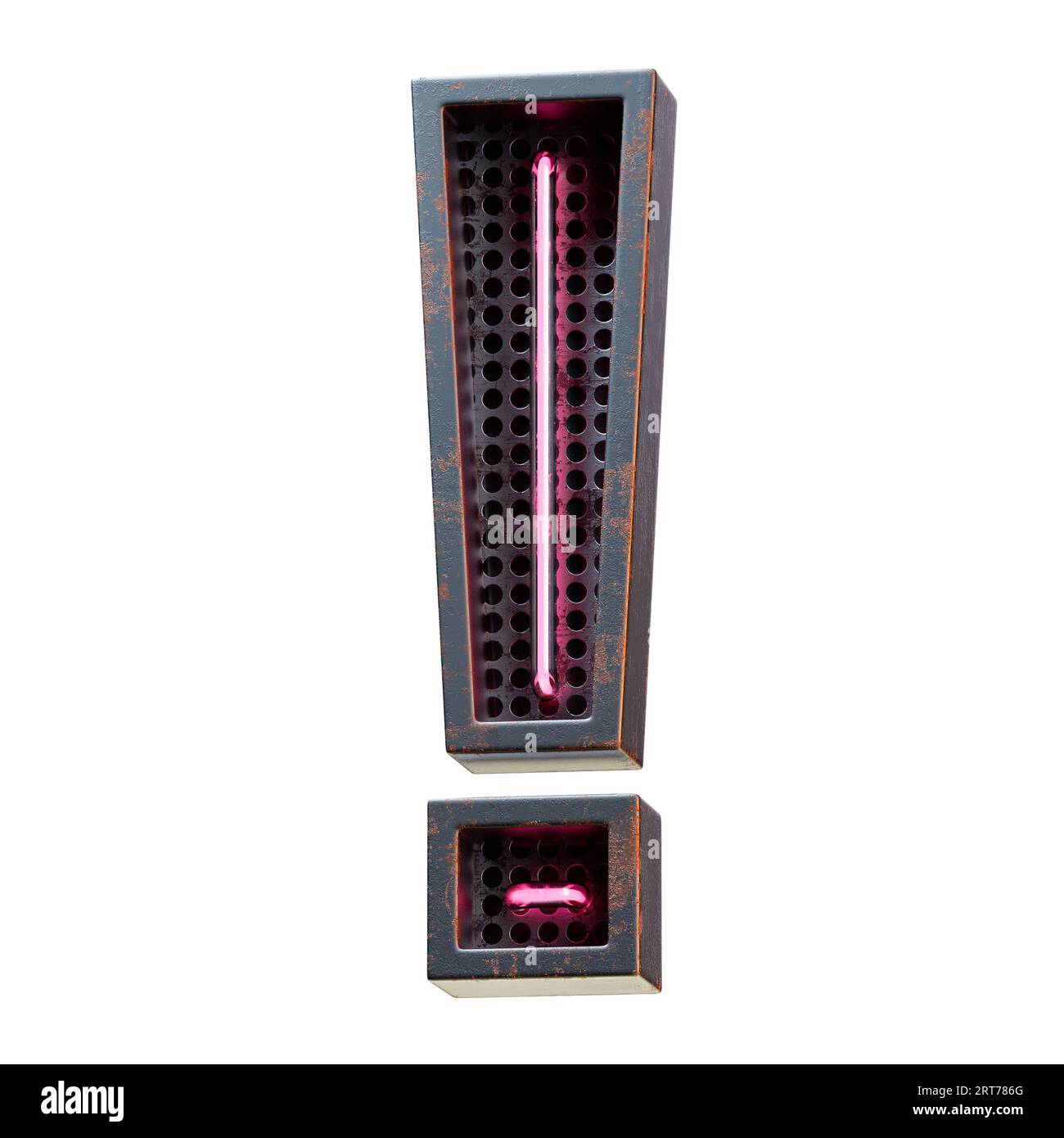 3D illustration of Pink Neon light sign font . Neon tube sign font Pink ...