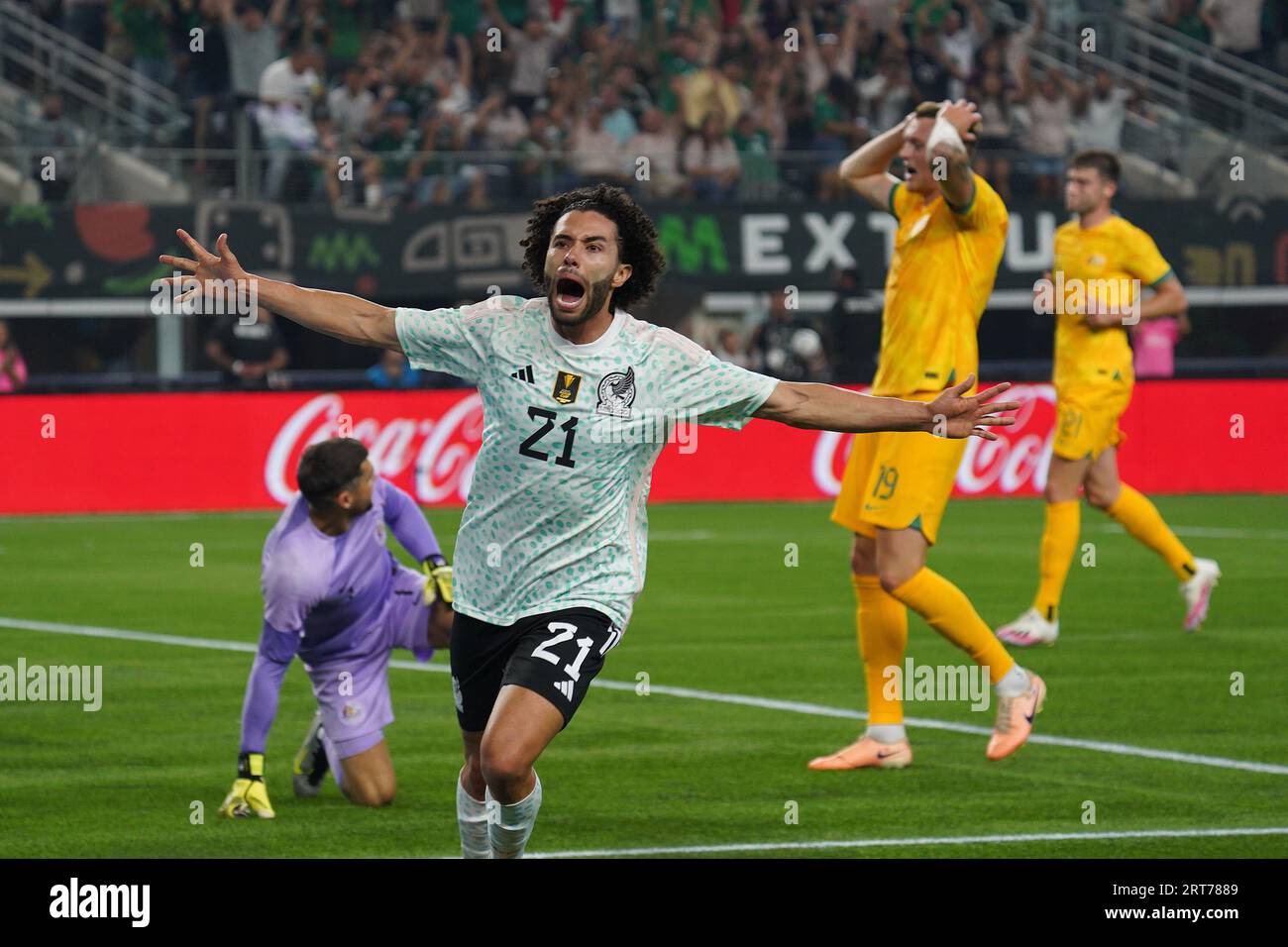 Arlington, Texas, United States: Cesar Huerta (MX) celebrates his goal ...
