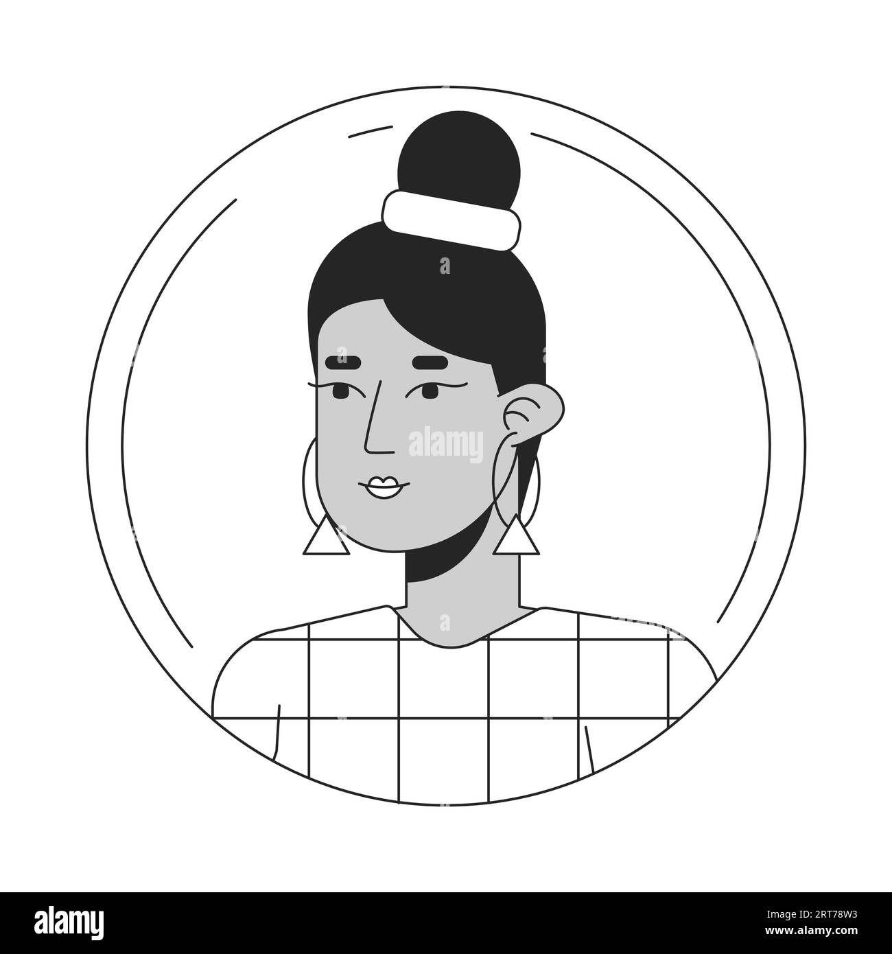 Portrait woman 30's pretty Stock Vector Images - Alamy