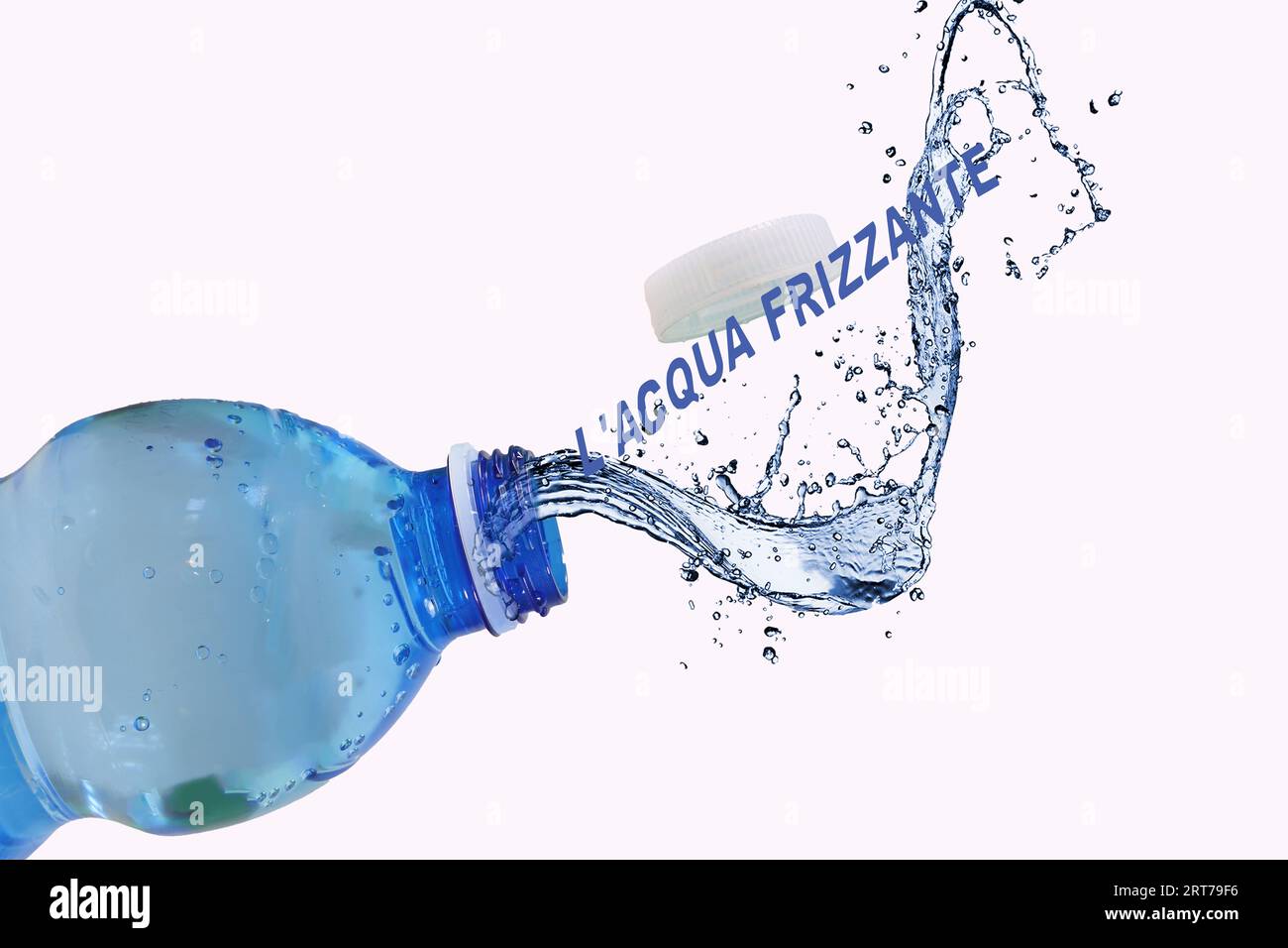 A single cube of ice being tossed into a body of clear liquid, creating ...