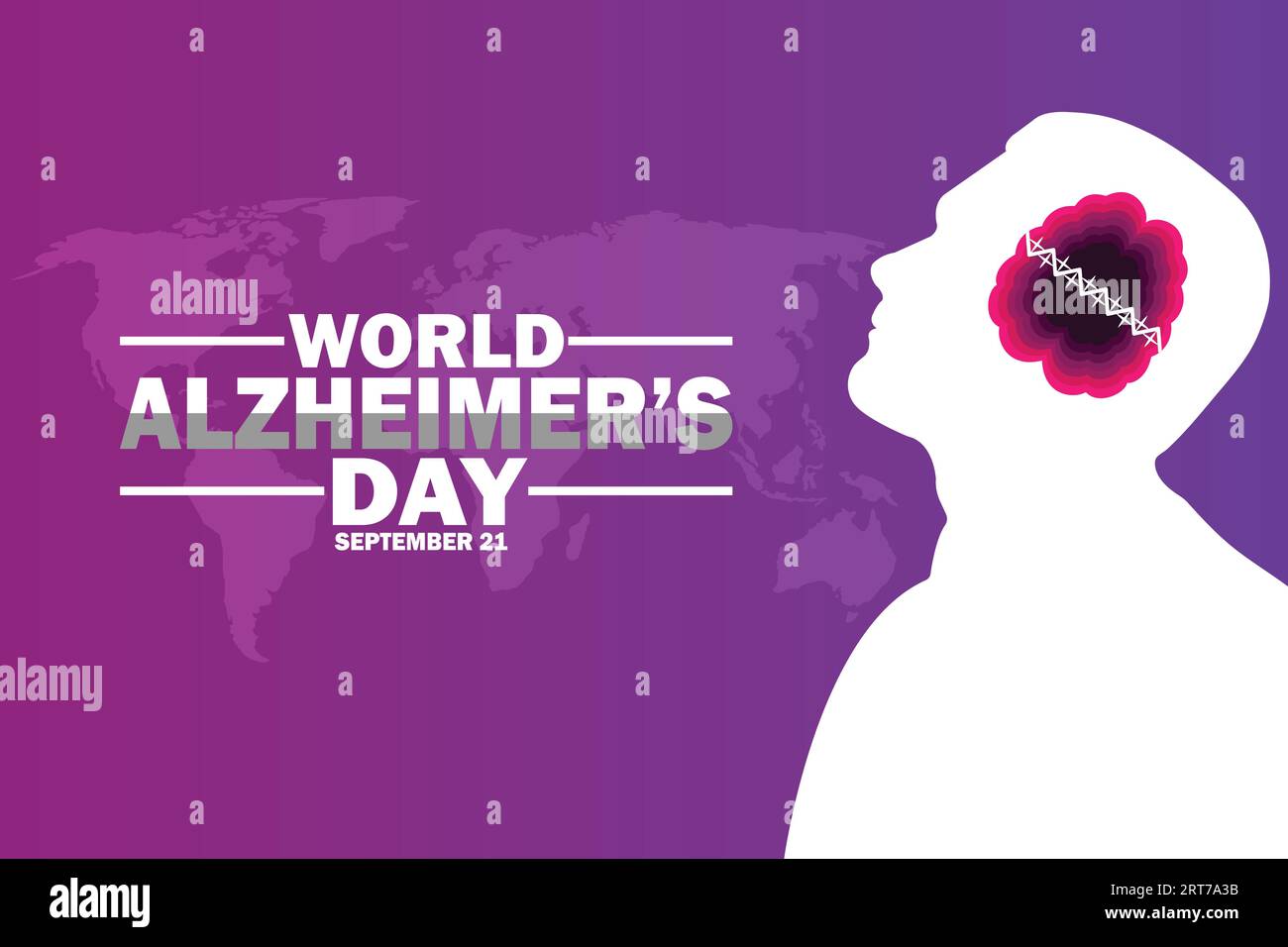 World Alzheimers Day September 21 Holiday Concept Template For