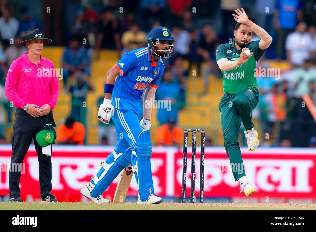 Colombo, Sri Lanka. 11th September 2023. Pakistan's Faheem Ashraf (R ...
