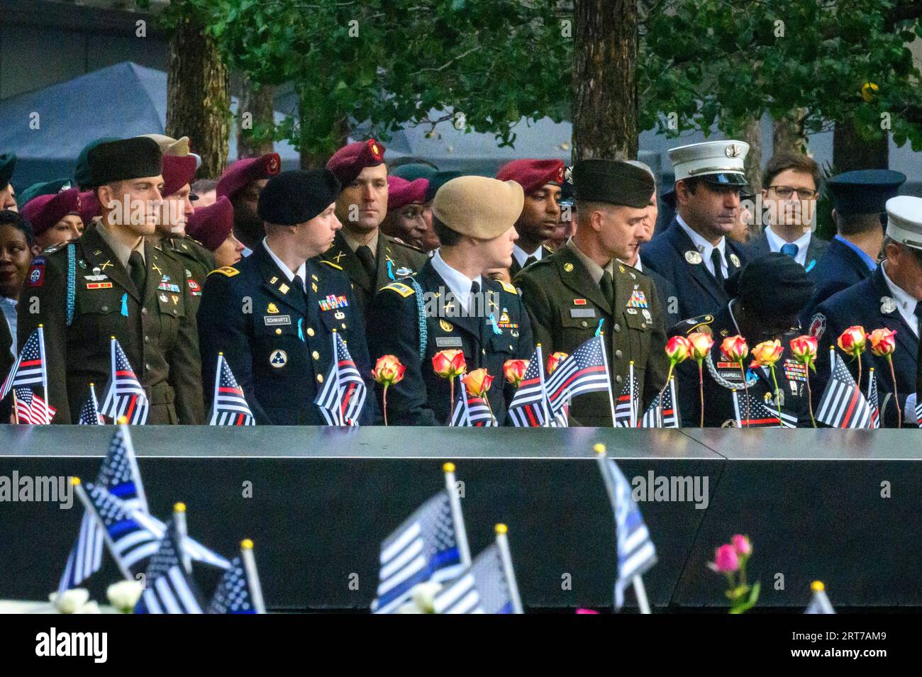New York, USA. 11th Sep, 2023. Military personnel attend the National ...