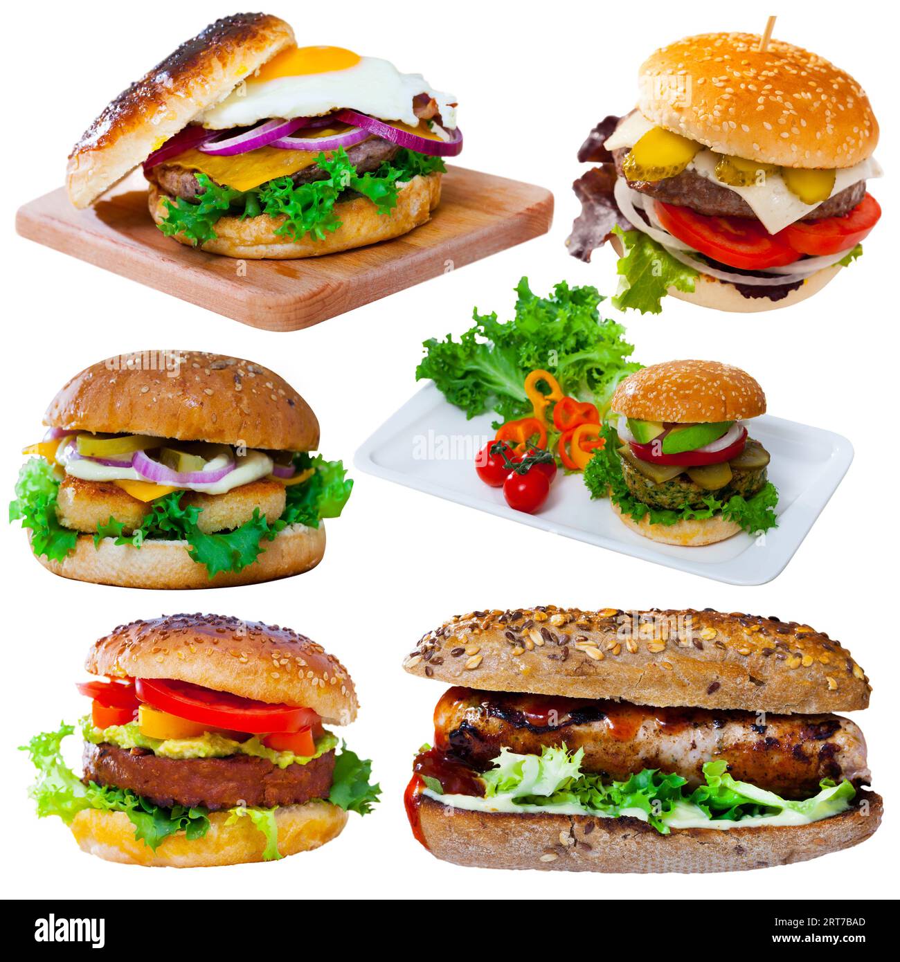 Collection of various fast food dishes Stock Photo - Alamy