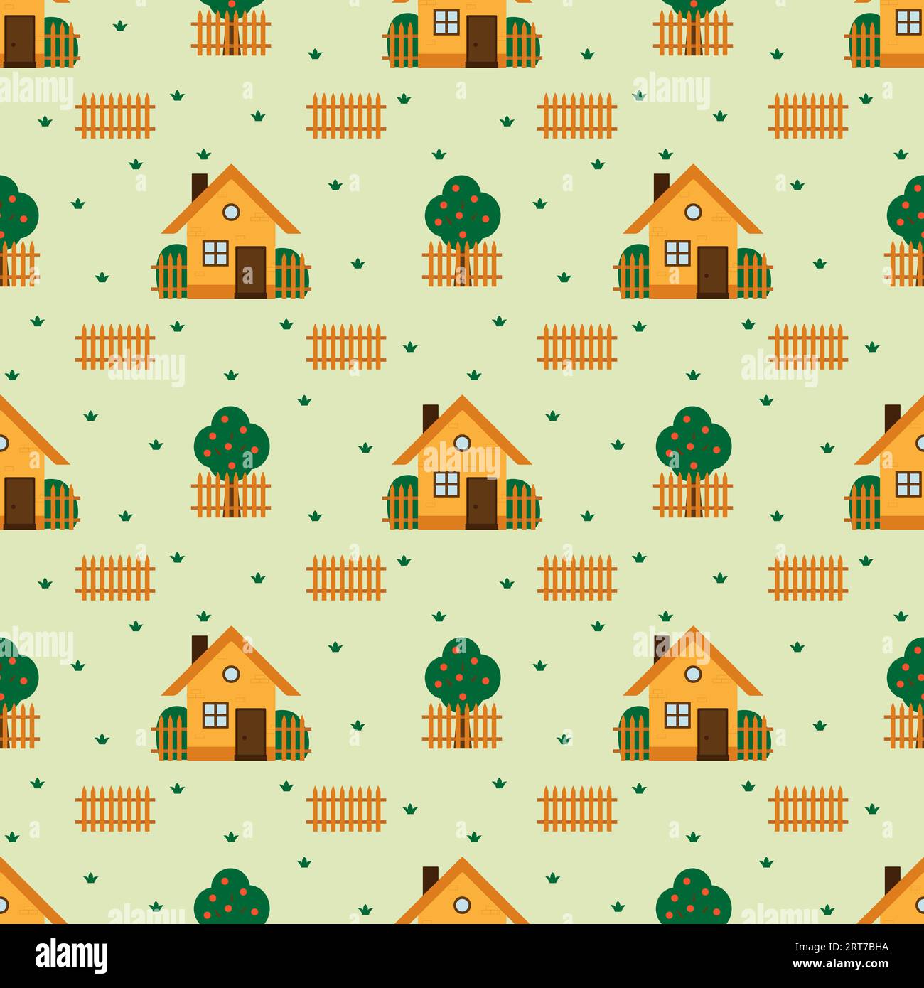 Vector seamless pattern with houses Stock Vector Image & Art - Alamy