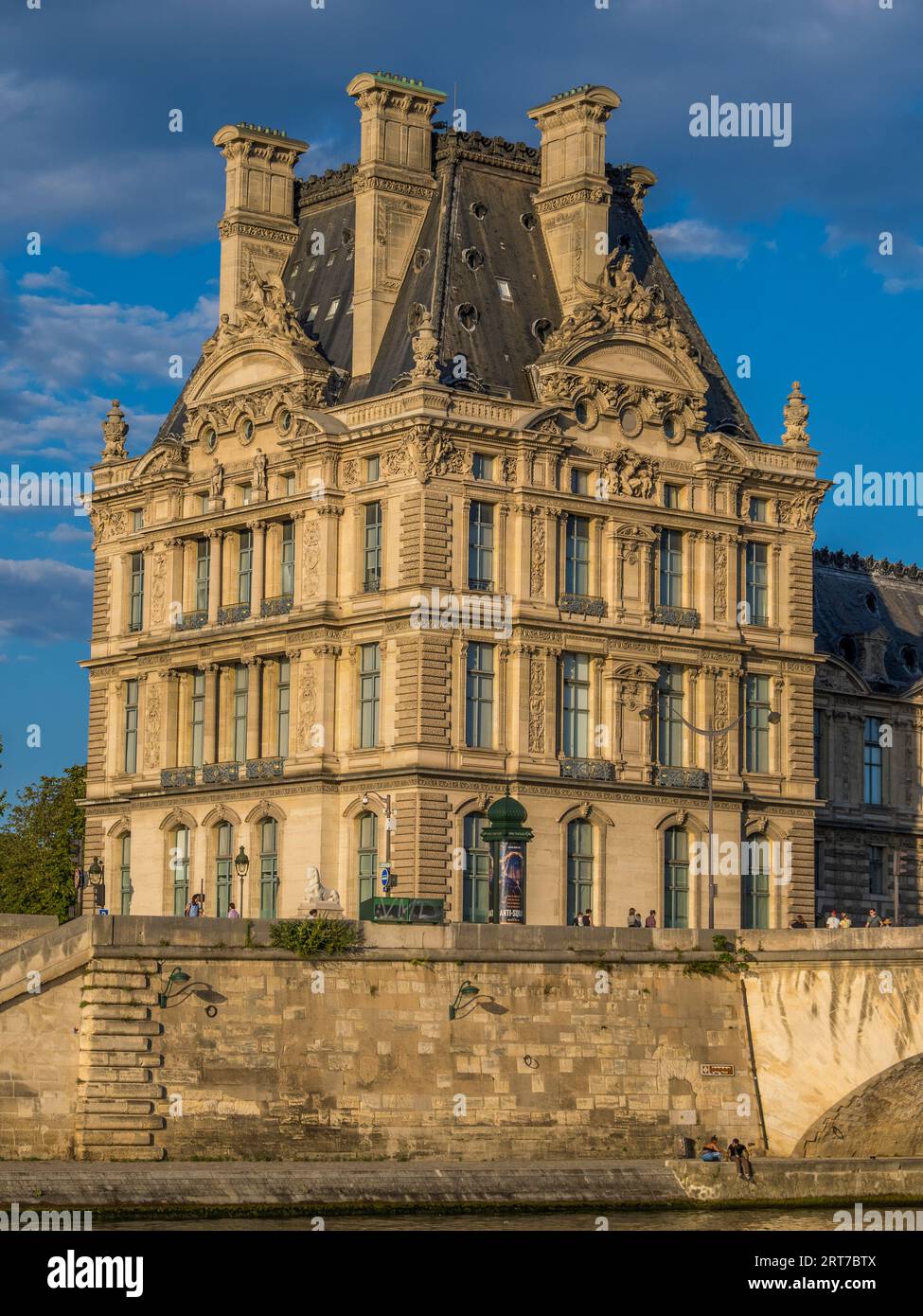 Pont Royal, Bridge, River Seine, Louvre Museum, Paris, France, Europe ...