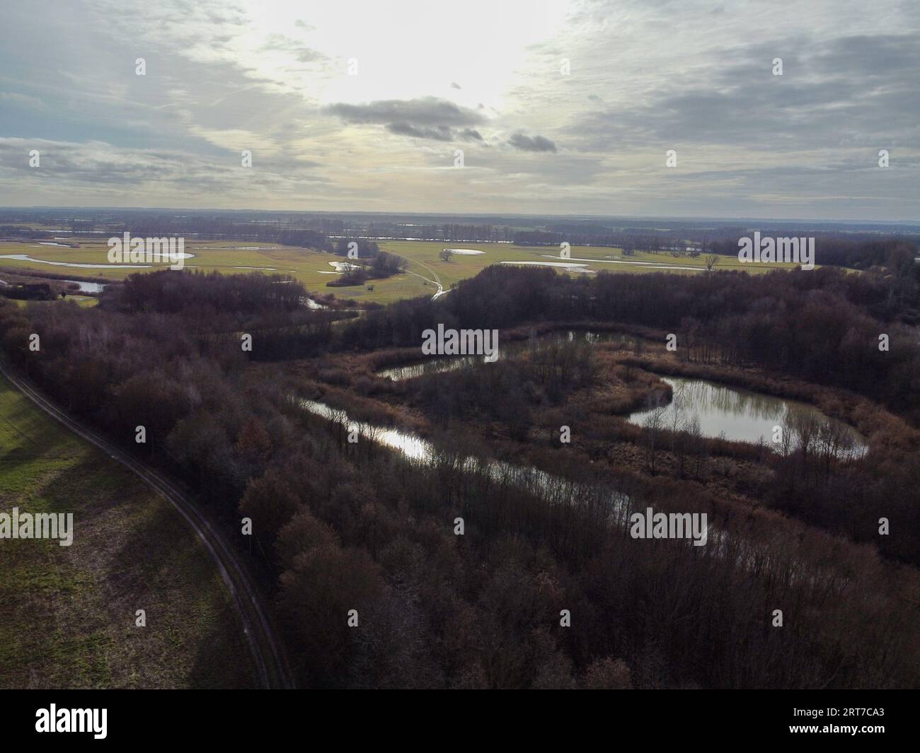 Danube river with beautiful untouched water landscape in Bavaria Stock ...