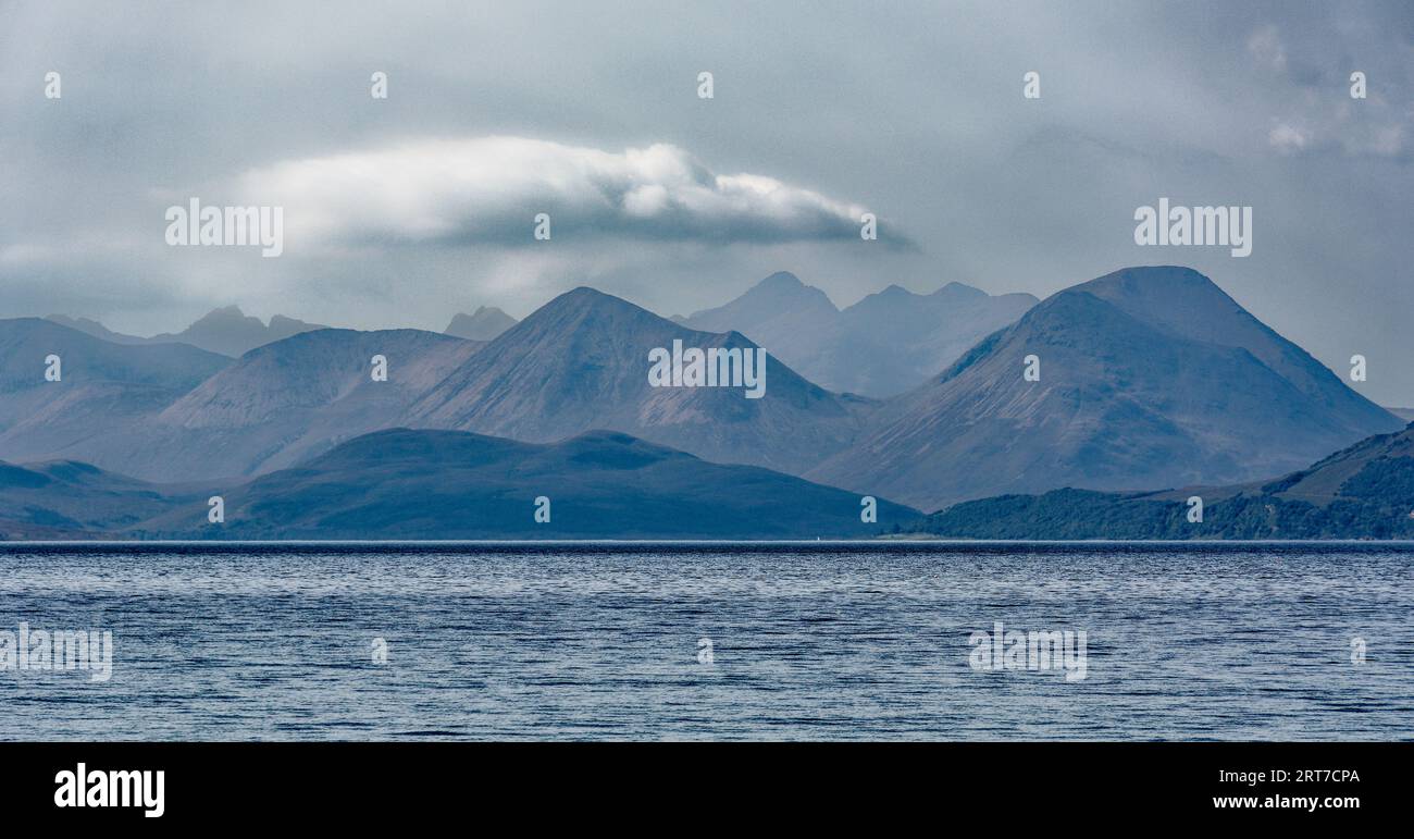 Applecross Bealach na Ba Applecross Bay looking across the sea to hills ...