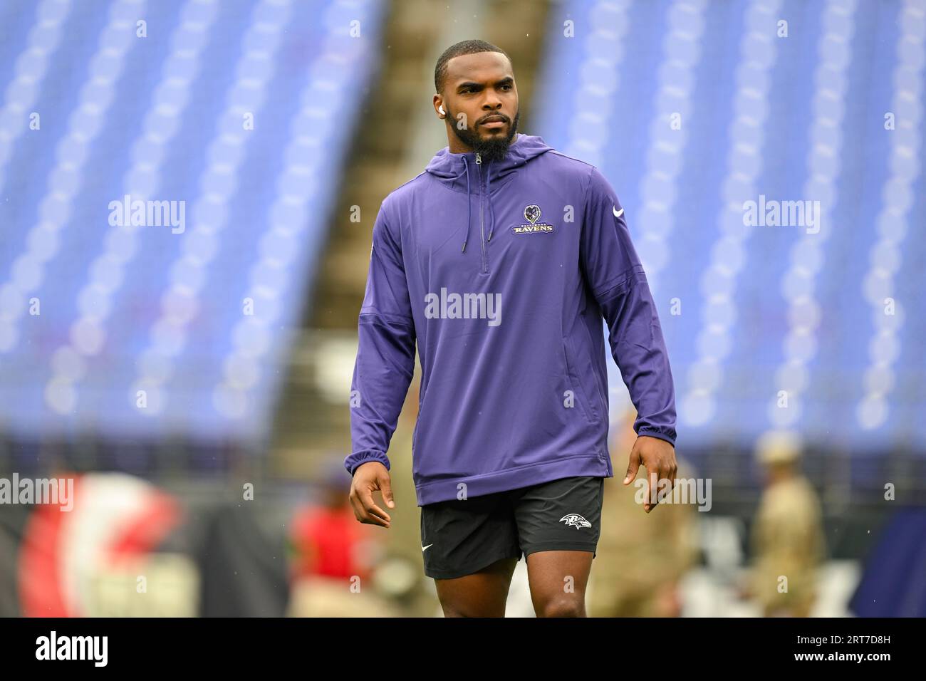 Baltimore Ravens wide receiver Devin Duvernay looks on during pre-game ...