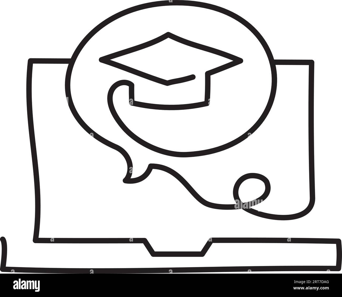 vector graduation hat. celebration for ending. graduation from online ...