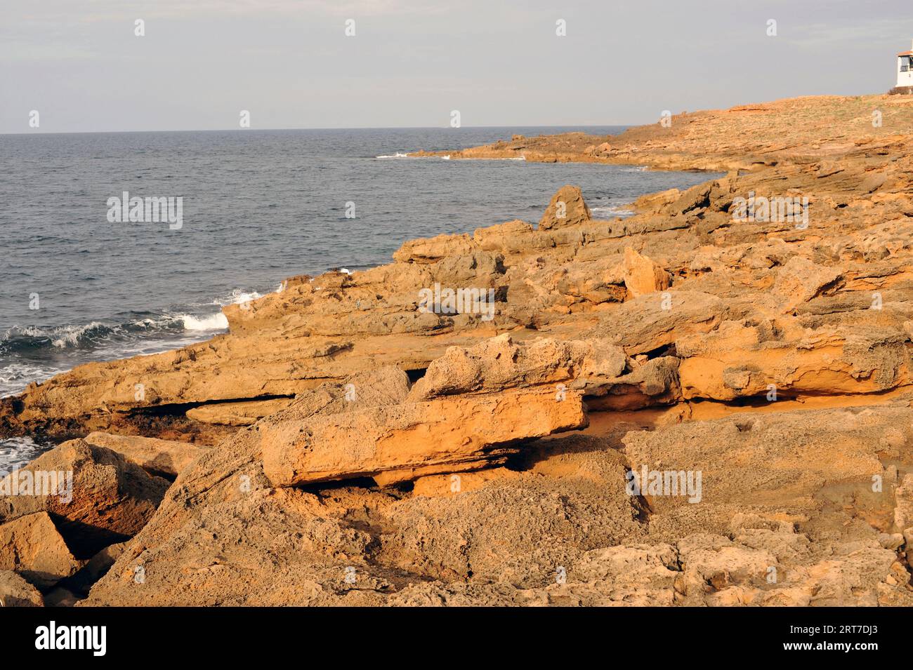 Lithified dune (fossil dune). This photo was taken in Menorca Island ...