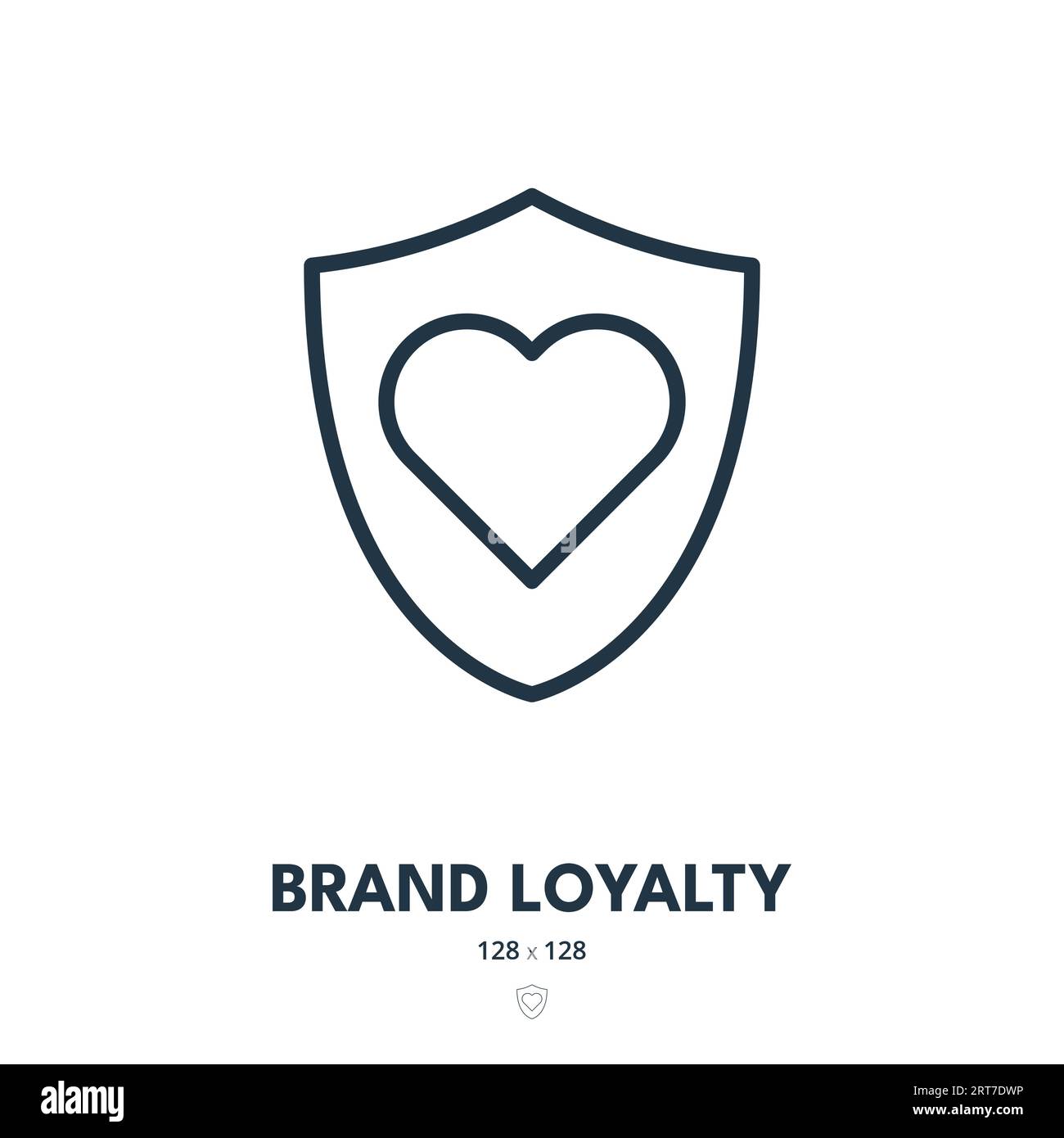 Brand Loyalty Icon. Branding, Trust, Satisfaction. Editable Stroke ...