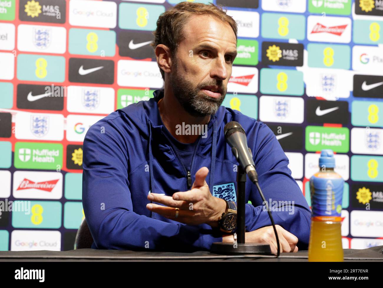England manager Gareth Southgate during a press conference at Hampden ...