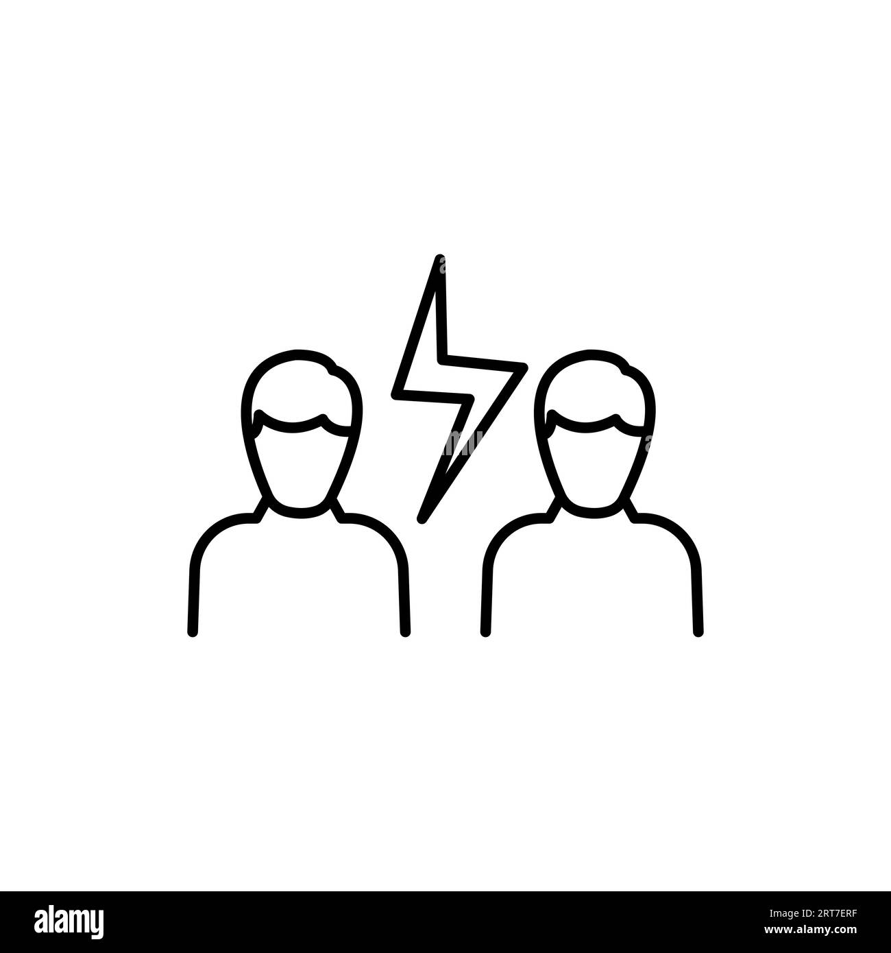 Conflict between people icon, tension in community, disagreement or ...