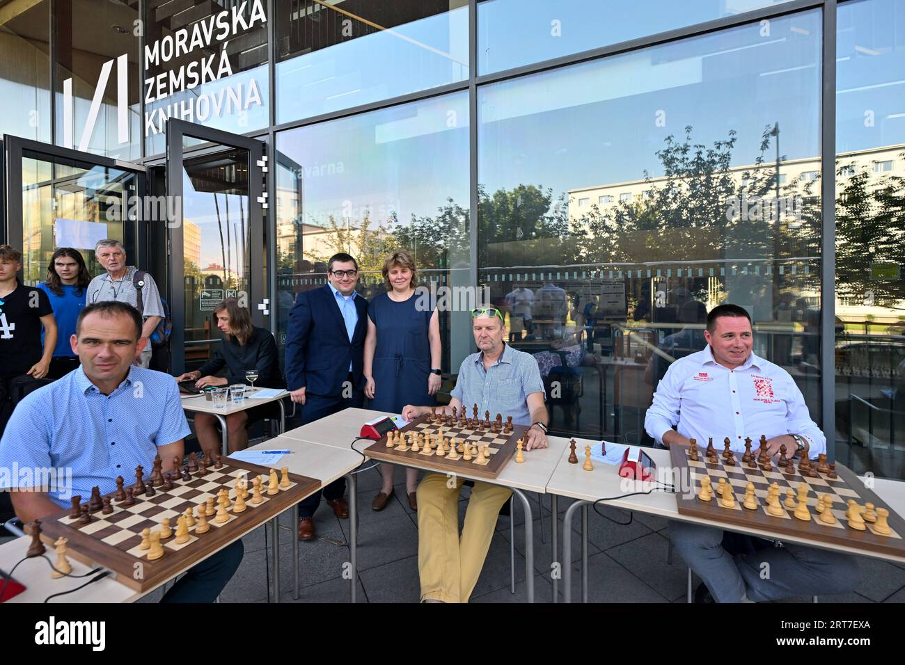 Brno, Czech Republic. 11th Sep, 2023. Chess grandmasters Julia and ...