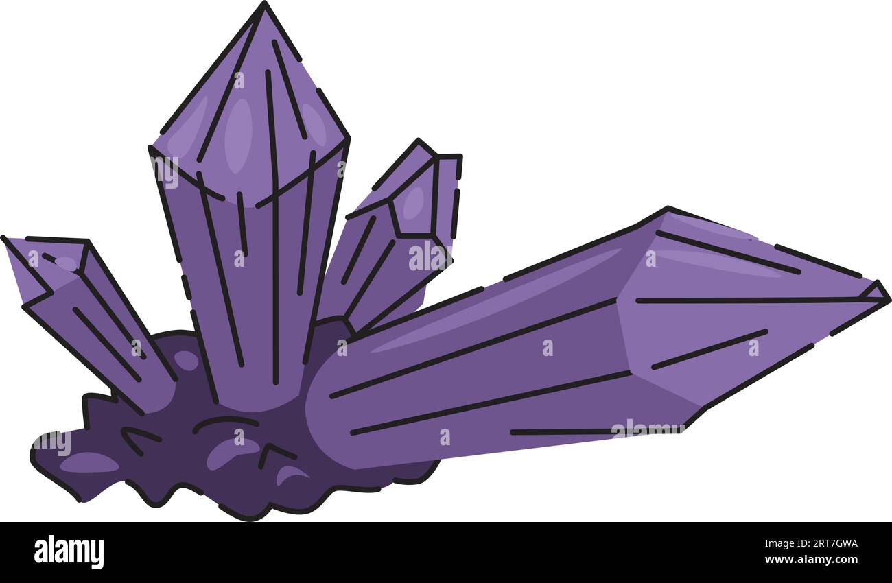 Purple crystal rock Stock Vector Images - Alamy
