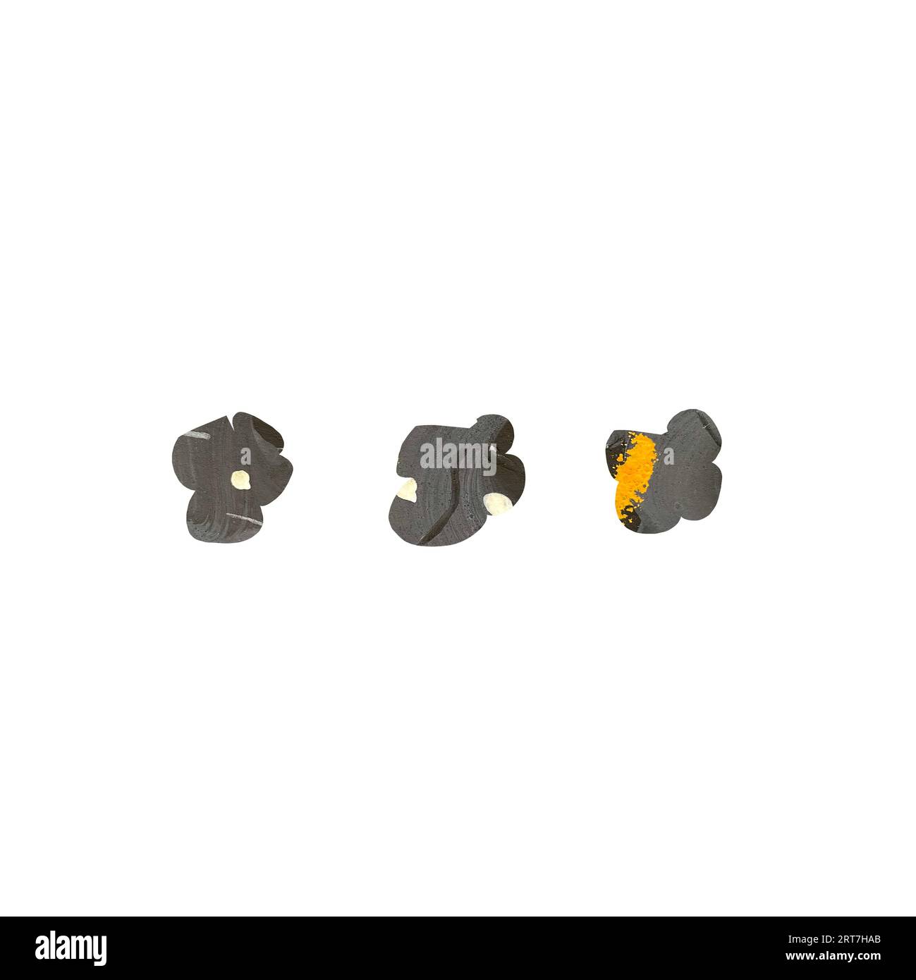 Three dots cut out hand drawn watercolor Stock Photo - Alamy