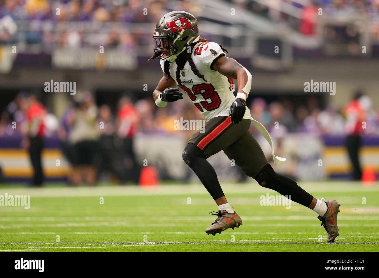 Tampa Bay Buccaneers safety Ryan Neal (23) follows play during the ...