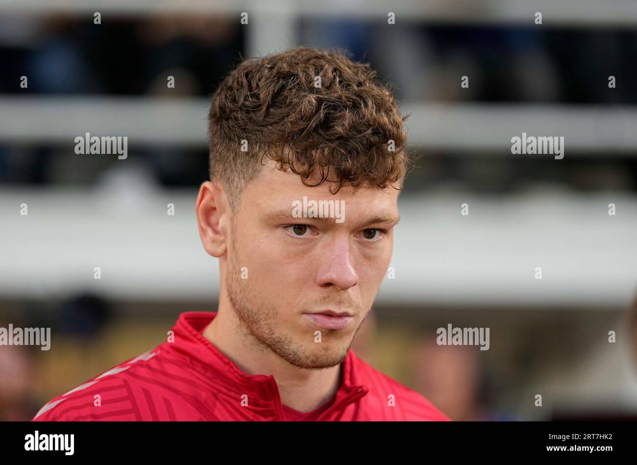 September 10 2023: Andreas Skov Olsen (Denmark) looks on during a Group ...