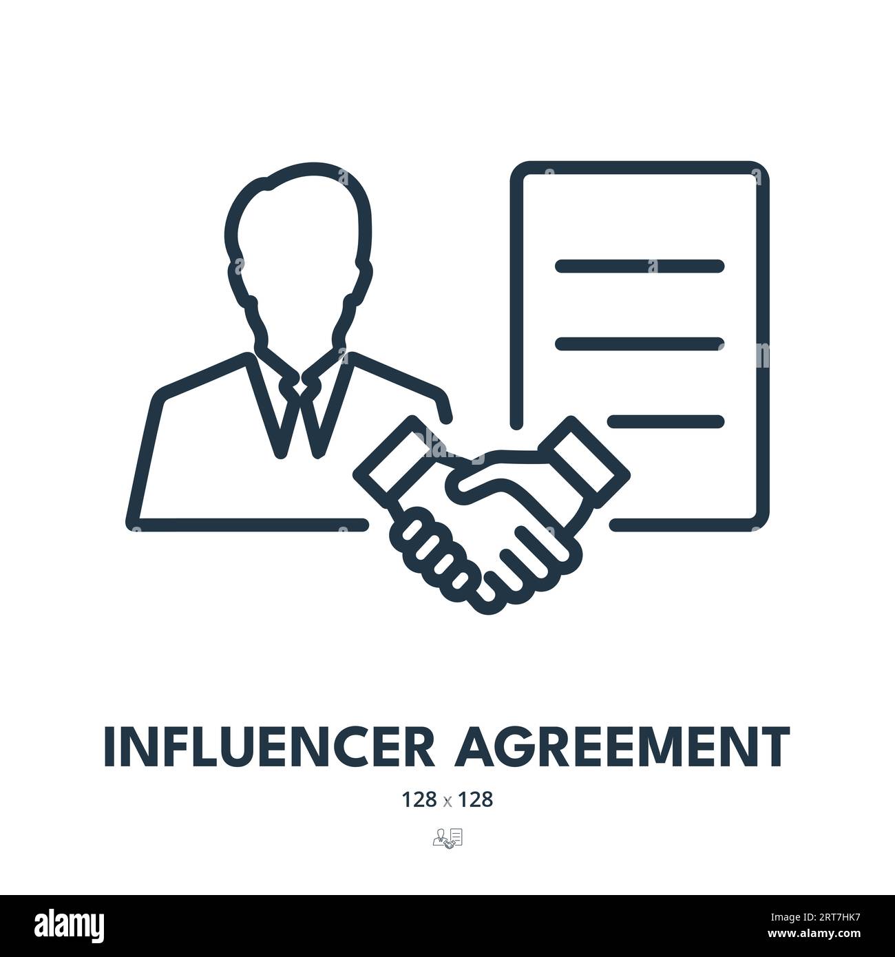 Influencer Agreement Icon. Handshake, Partnership, Cooperation ...