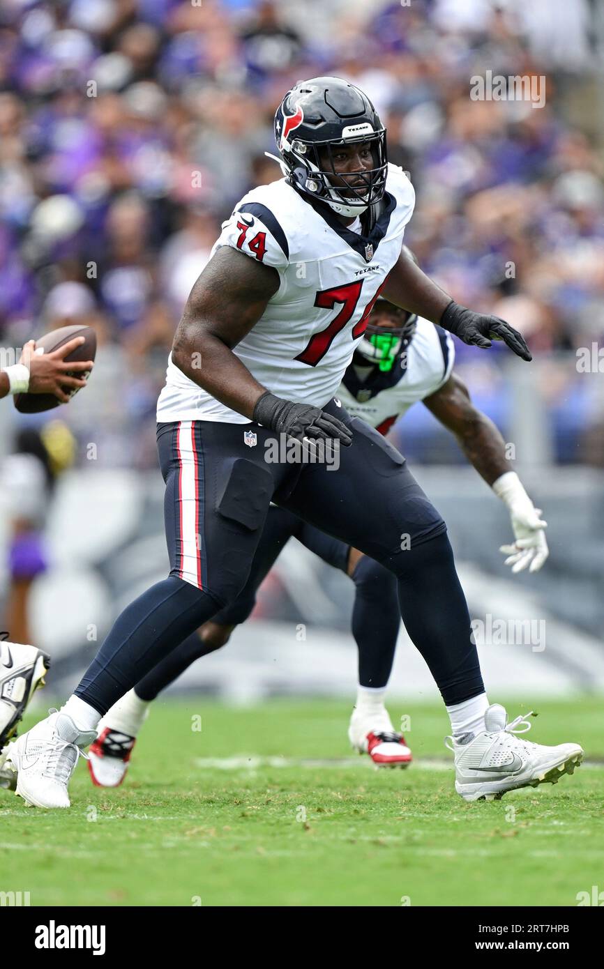 Houston Texans tackle Josh Jones in action during the first half of an ...