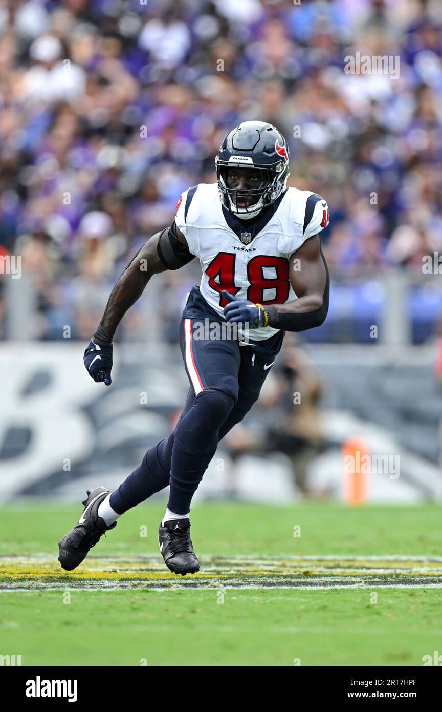Houston Texans linebacker Christian Harris (48) in action during the ... Houston Texans linebacker Christian Harris (48) in action during the ...