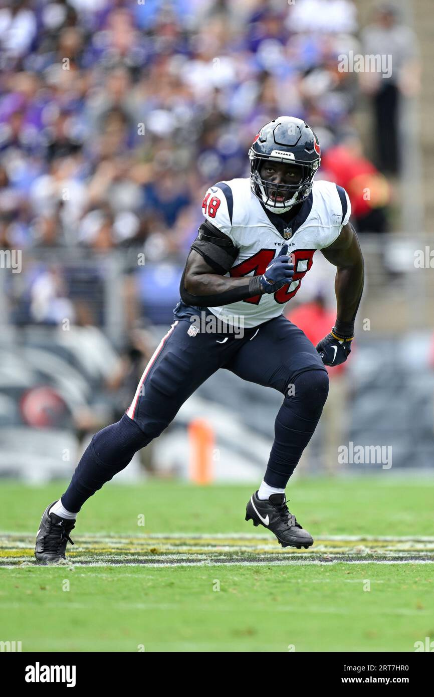 Houston Texans linebacker Christian Harris (48) in action during the ...