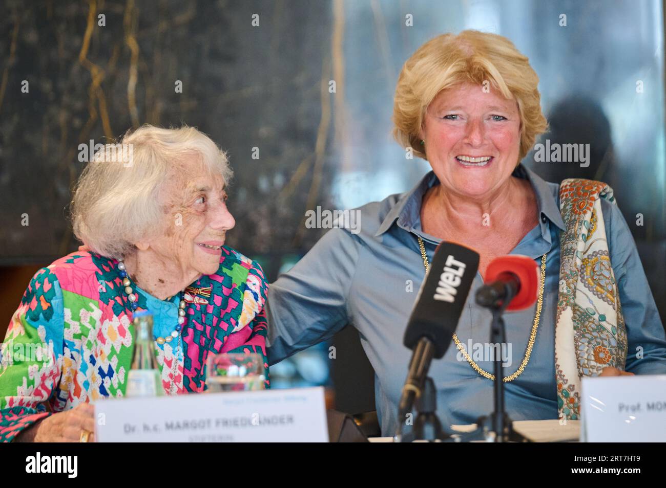 Berlin, Germany. 11th Sep, 2023. Margot Friedländer (l), German ...
