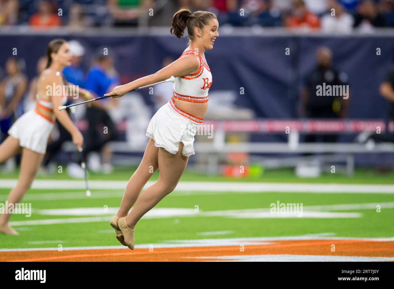 September 9, 2023: A Sam Houston State Bearkats twirler performs prior ...