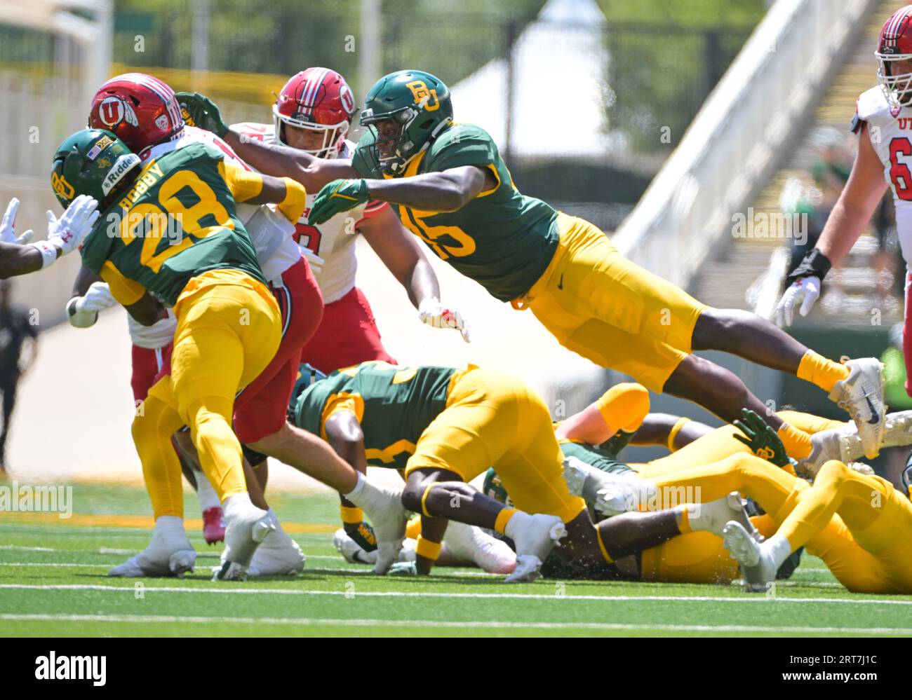 September 9 2023: Baylor Bears linebacker Byron Vaughns (45) and Baylor Bears safety Devyn Bobby ...