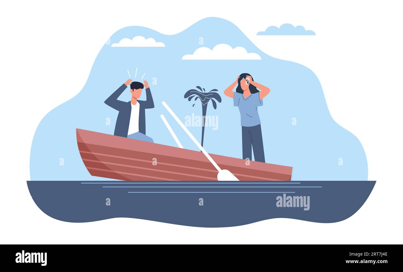 Family rowboat Stock Vector Images - Alamy