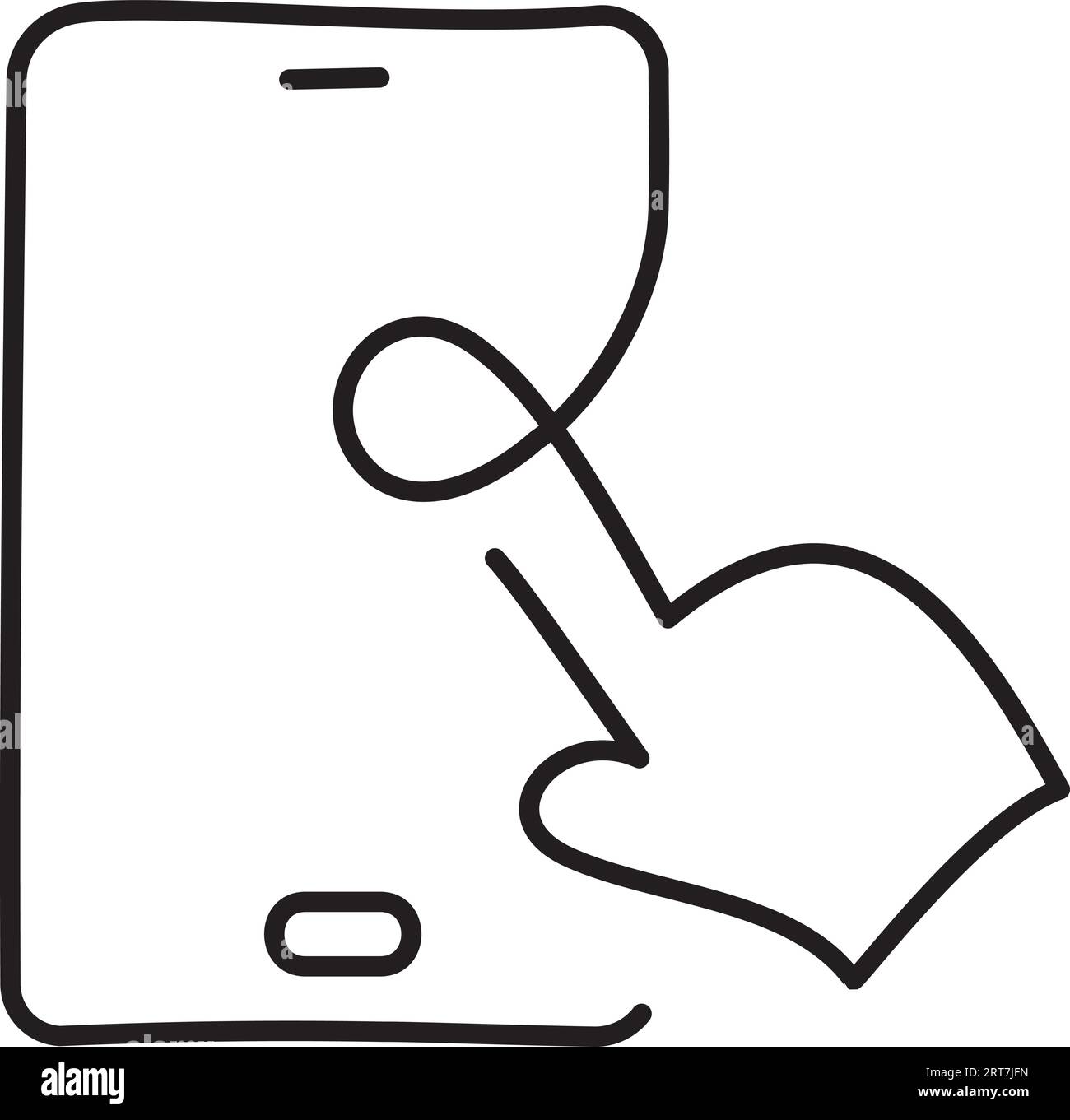 vector phone one line. modern technology. calling someone with phone ...