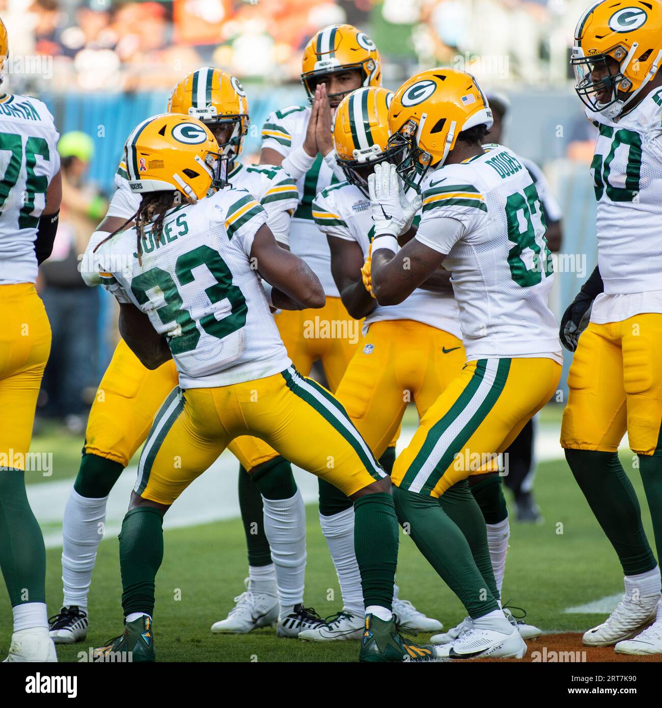September 10, 2023: Packers #33 Aaron Jones celebrates his touchdown ...