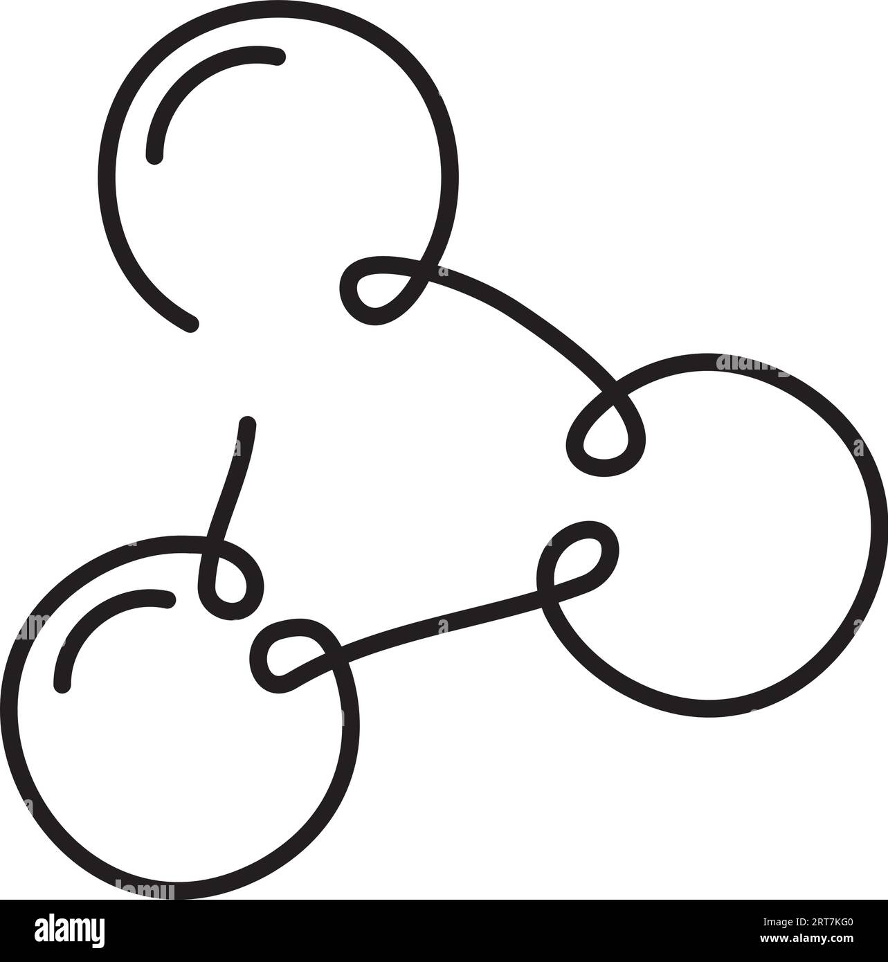 vector atom molecule one line. chemistry symbol. chemical elements ...