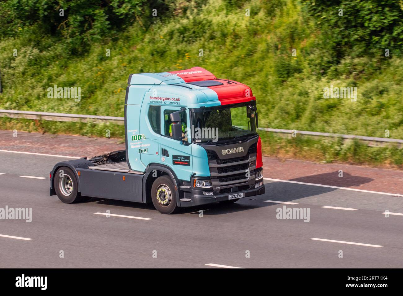 Home Bargains Scania G410 Scania two-axle Tractor Unit travelling at ...