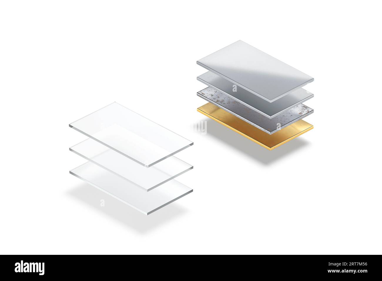 Metallic golden block tile Cut Out Stock Images & Pictures - Alamy