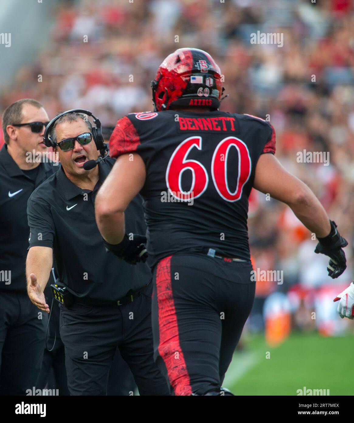 SAN DIEGO, CA - SEPTEMBER 09: San Diego State head coach Brady Hoke ...