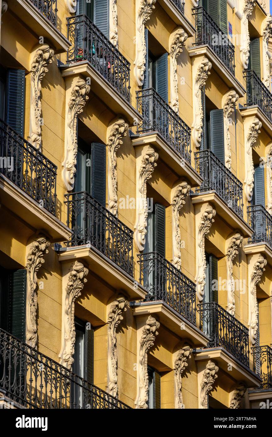 Art Nouveau decoration on a modernist building, now the Hostal la ...