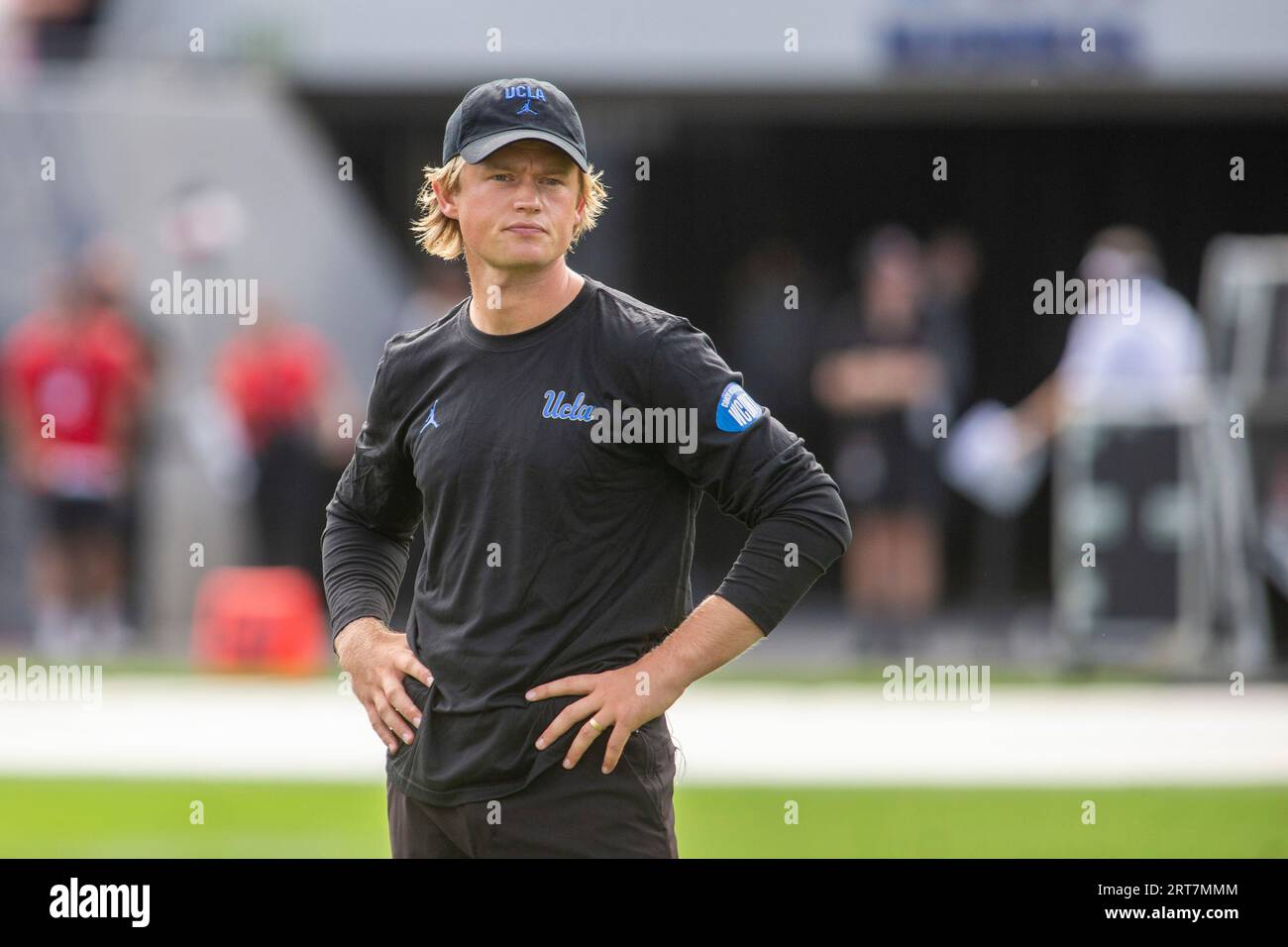 SAN DIEGO, CA - SEPTEMBER 09: UCLA wide receivers coach Jerry Neuheisel ...
