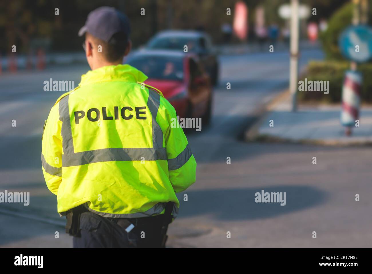 Inspector of traffic police highway patrol regulates the movement of ...