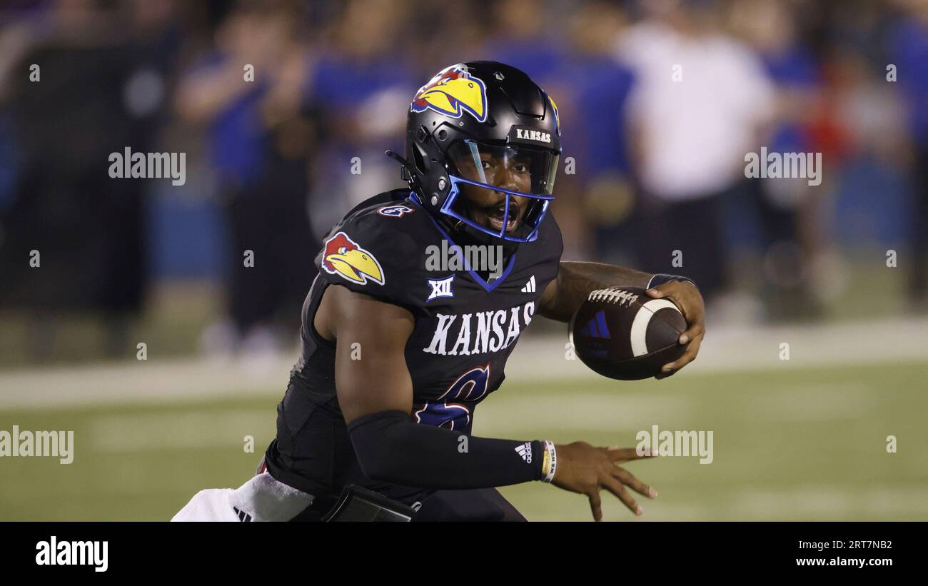 Kansas quarterback Jalon Daniels (6) during an NCAA football game on ...