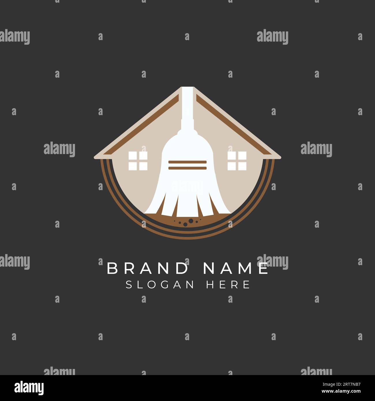 House Cleaning Concept Design Logo. Home cleaner vector icon ...