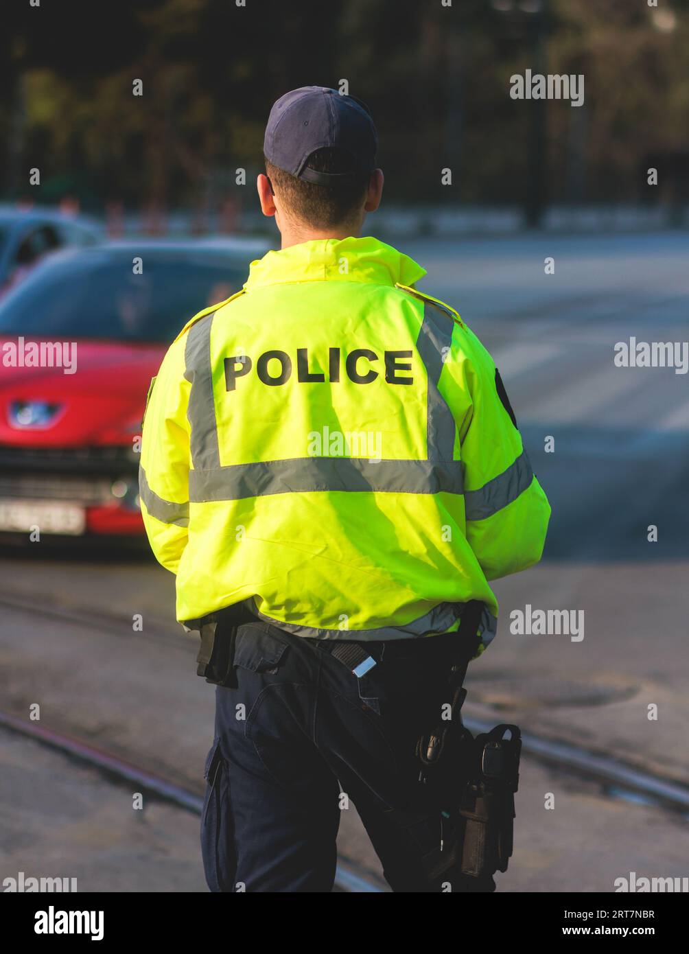 Inspector of traffic police highway patrol regulates the movement of ...