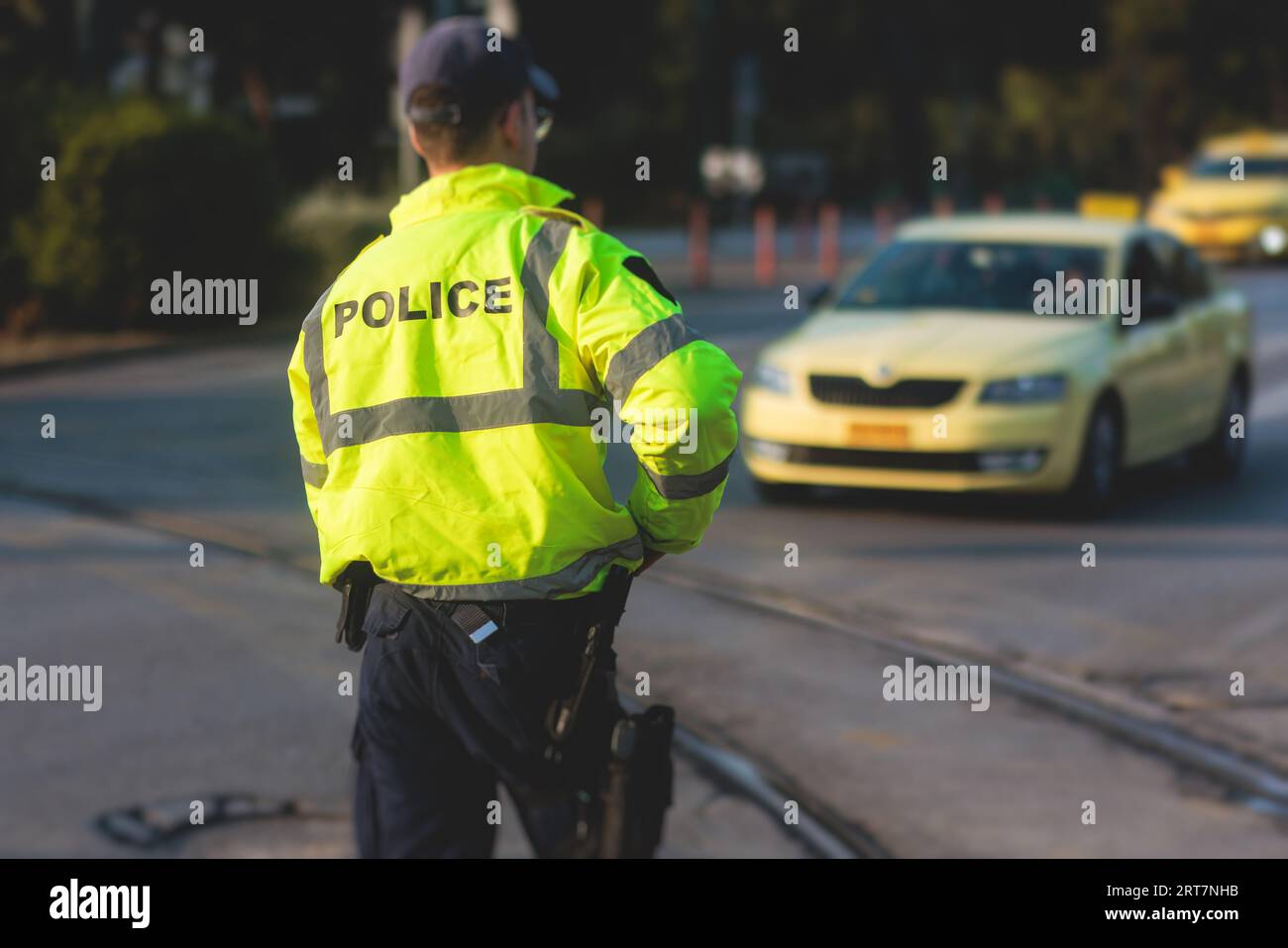 Inspector of traffic police highway patrol regulates the movement of ...