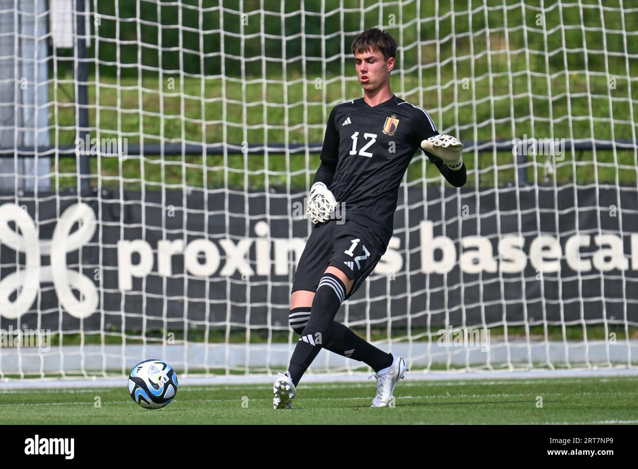 Theo Radelet (12) of Belgium pictured during a friendly soccer game ...
