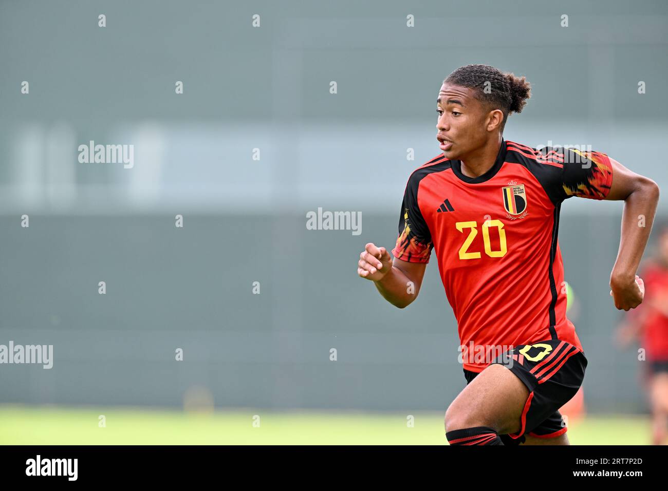 Tubize, Belgium. 11th Sep, 2023. Noah Makembo-Ntemo (20) of Belgium ...