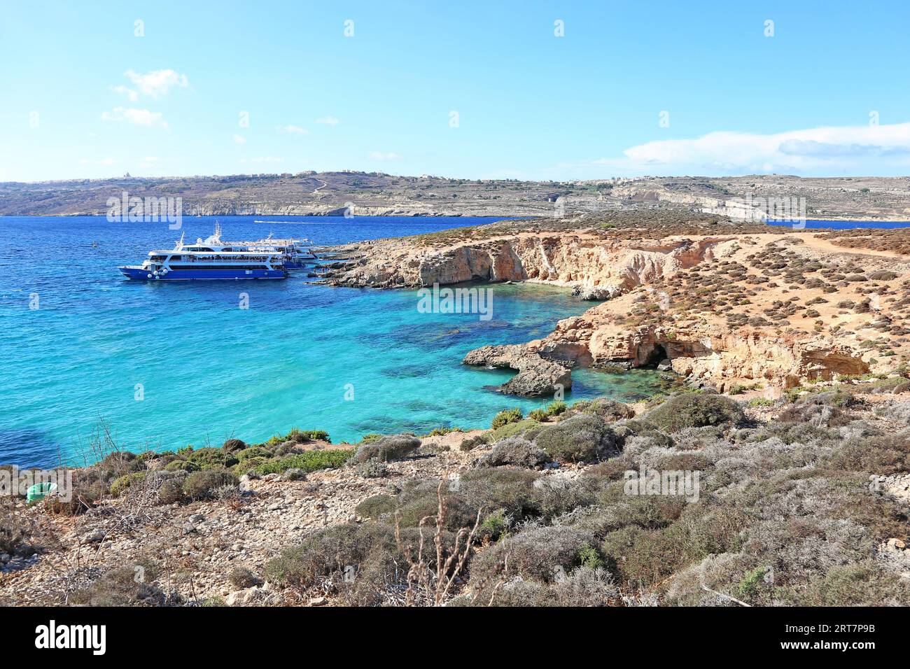 landscape Blue Lagoon - Comino island Malta Stock Photo - Alamy
